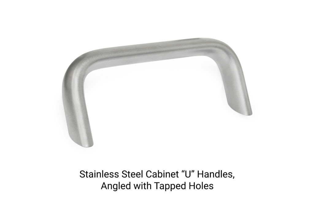 Stainless Steel Cabinet "U" Handles, angled, with tapped holes ...
