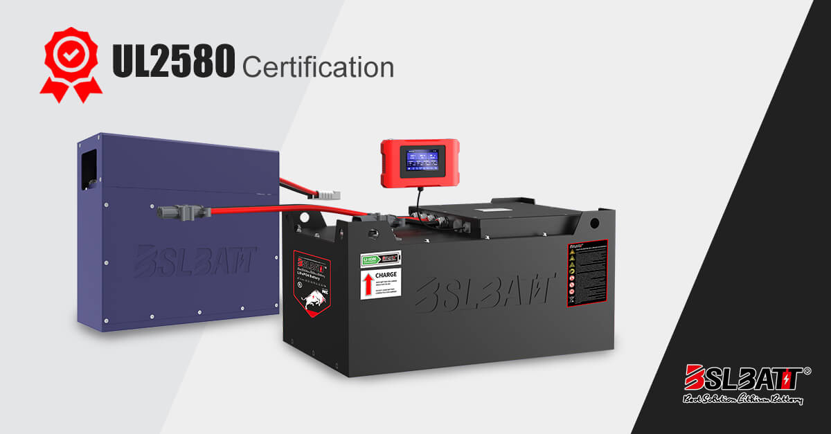 The first lithium forklift battery that is UL 2580 certified and ...